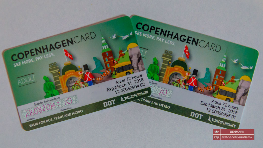 Copenhagen. Copenhagen card for 72 hours